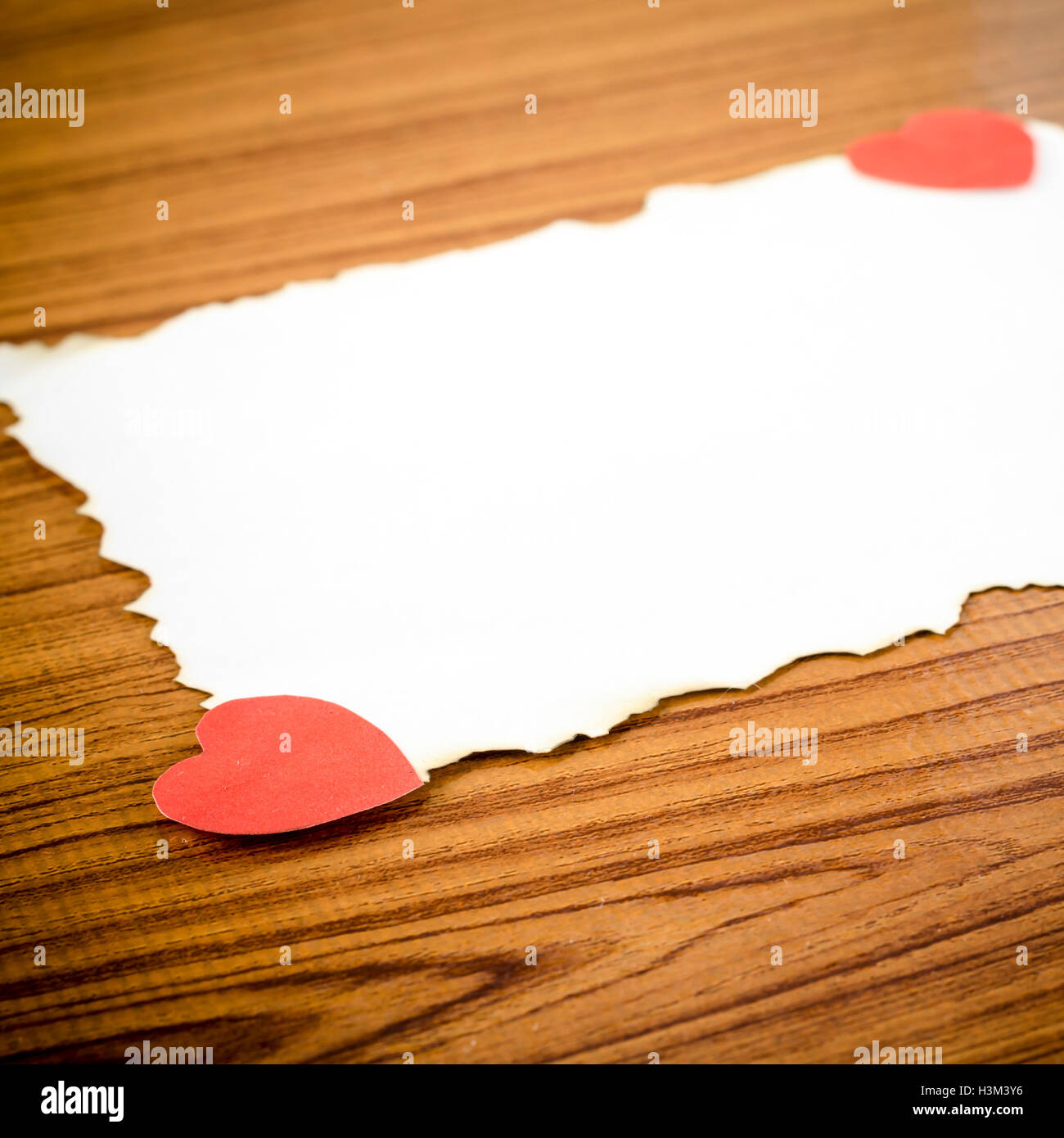 white paper and red heart Stock Photo - Alamy