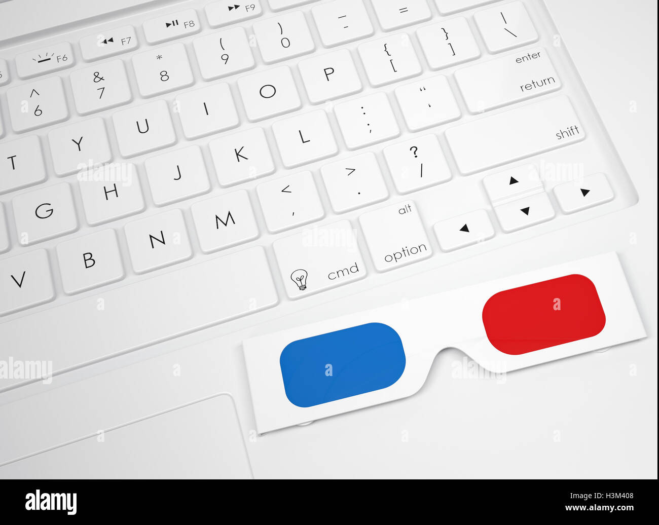 Stereo glasses on keyboard hi-res stock photography and images - Alamy