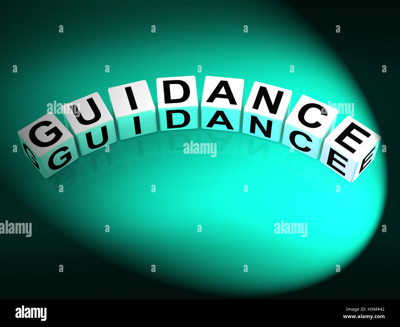Guidance Dice Show Guiding Advising and Directing Stock Photo - Alamy