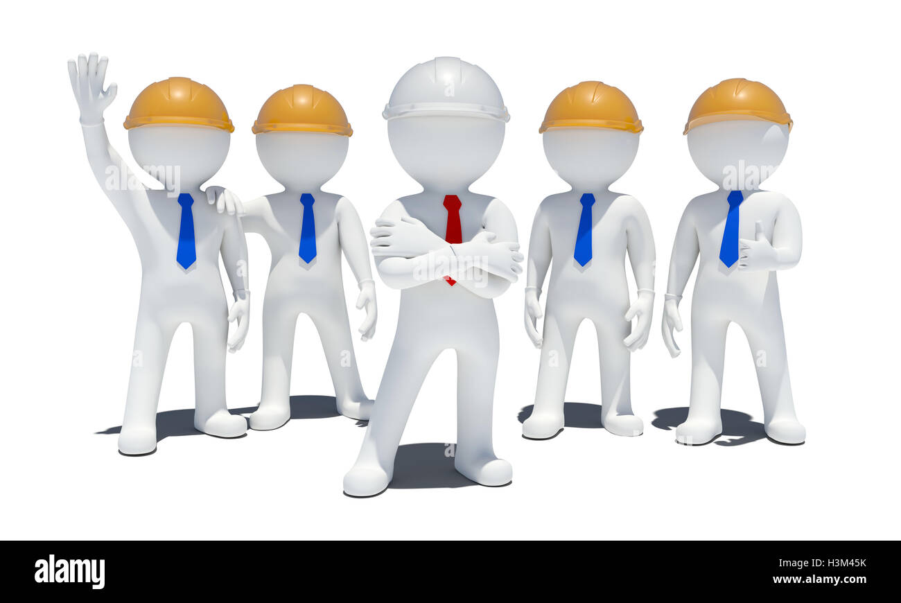 Five 3d white people Stock Photo - Alamy