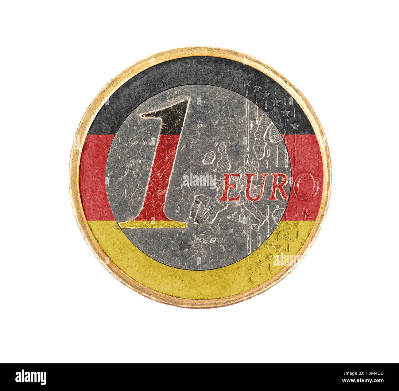 Euro coin, 1 euro Stock Photo - Alamy