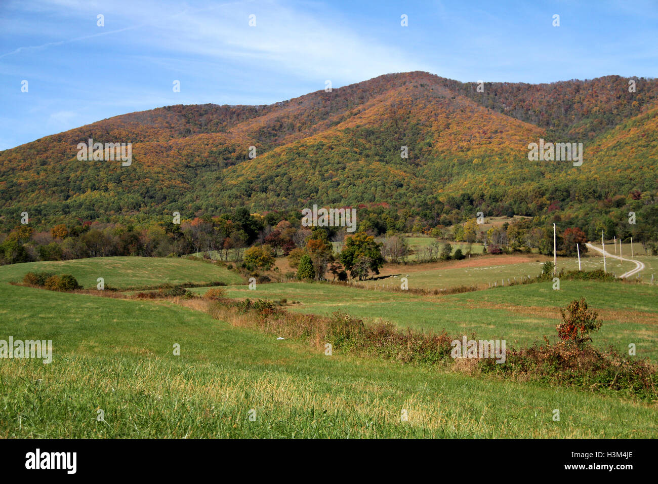 Fall landscape in Blue Ridge Mountains, Virginia, USA Stock Photo - Alamy