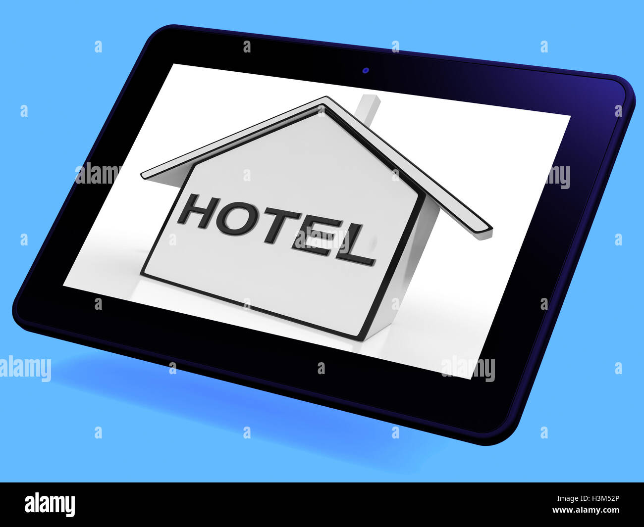 Hotel House Tablet Shows Holiday Accommodation And Units Stock Photo ...