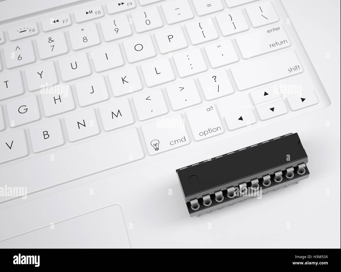 Electronic chip on the keyboard Stock Photo - Alamy