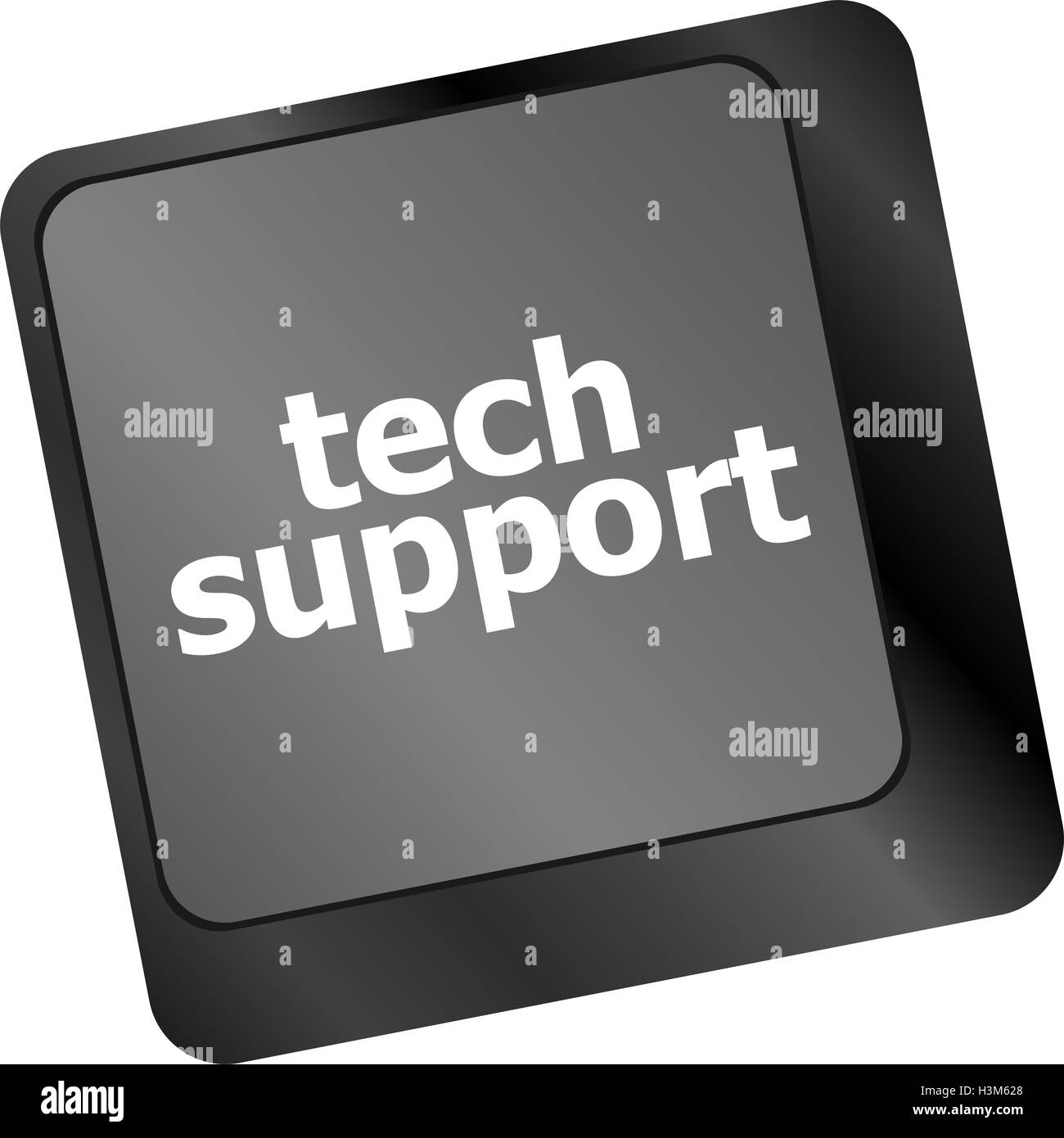 Personal computer keyboard with key tech support Stock Photo - Alamy