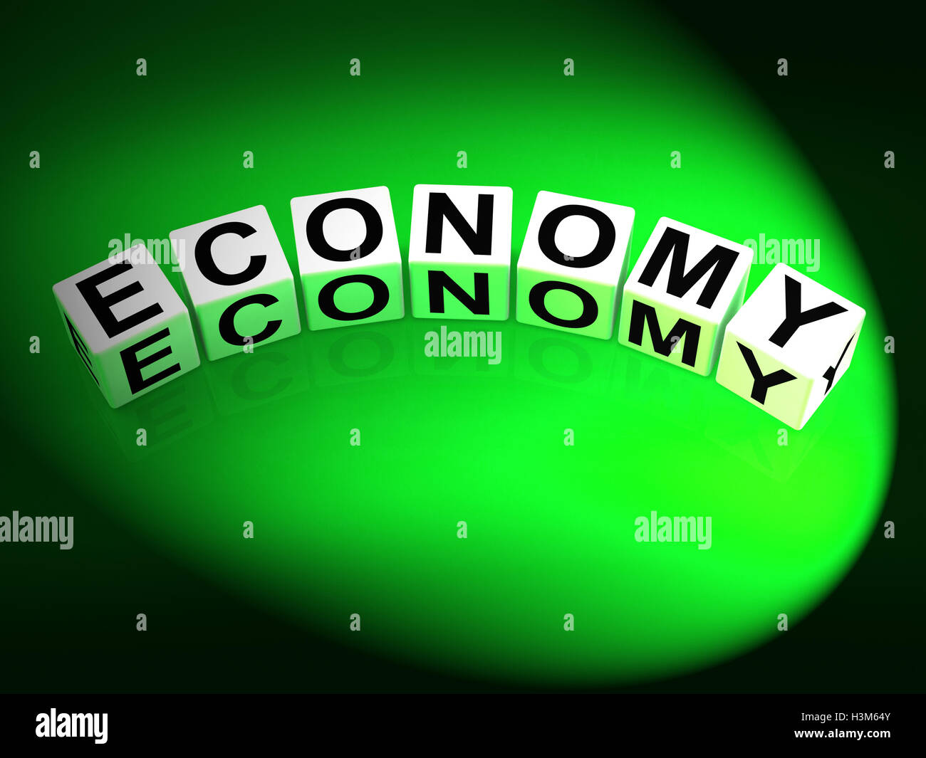 Economy Dice Show Monetary and Economic Predictions Stock Photo - Alamy
