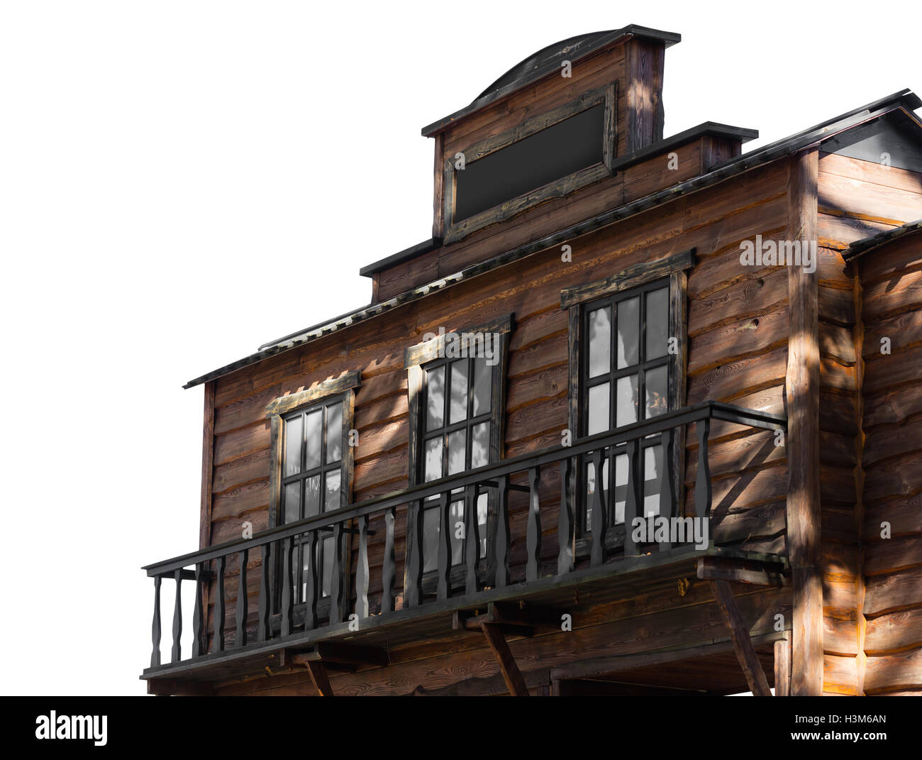 wooden building in style the wild west Stock Photo - Alamy