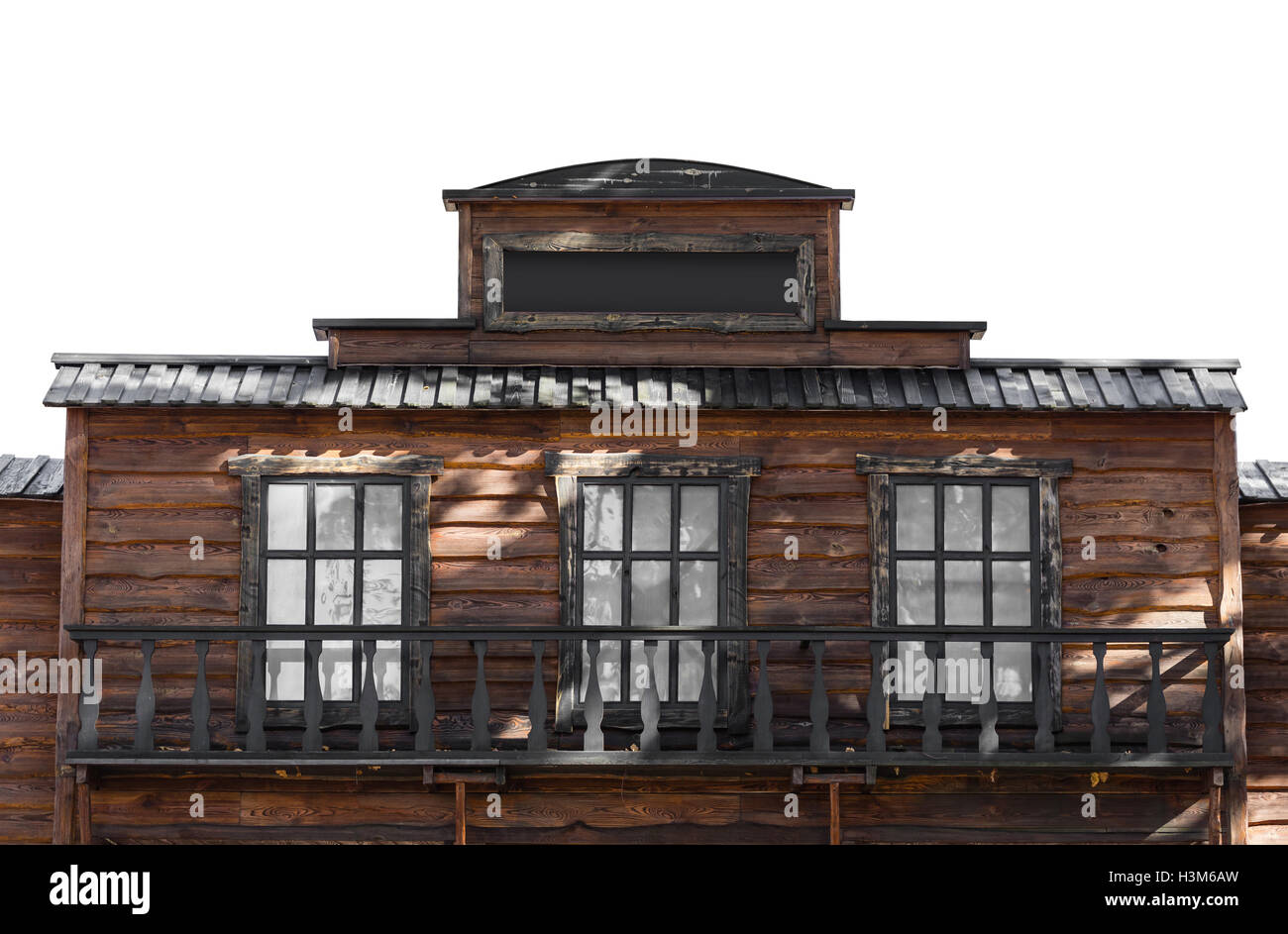 wooden building in style the wild west Stock Photo - Alamy