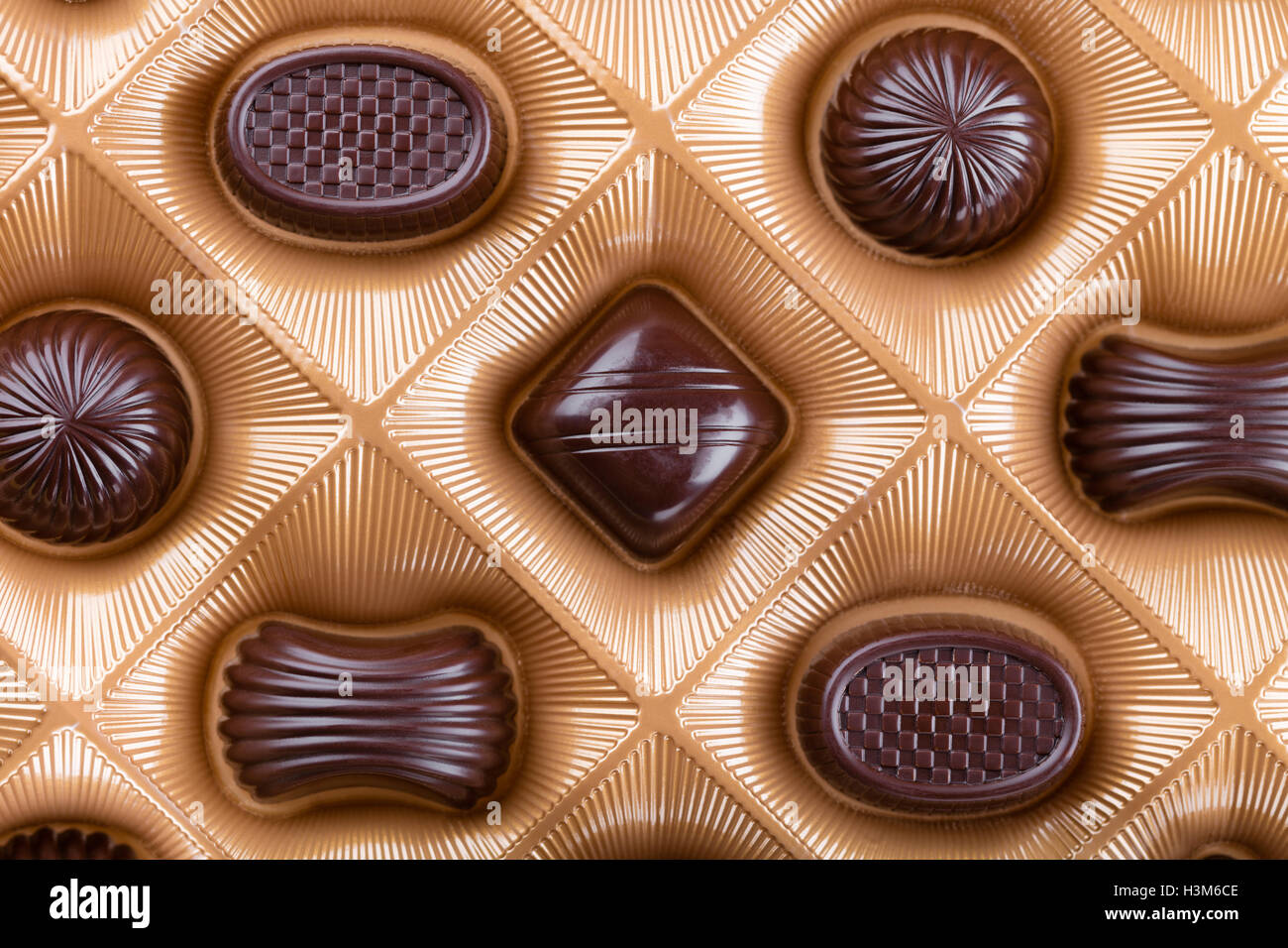 set of sweets, chocolate candies in a box Stock Photo - Alamy