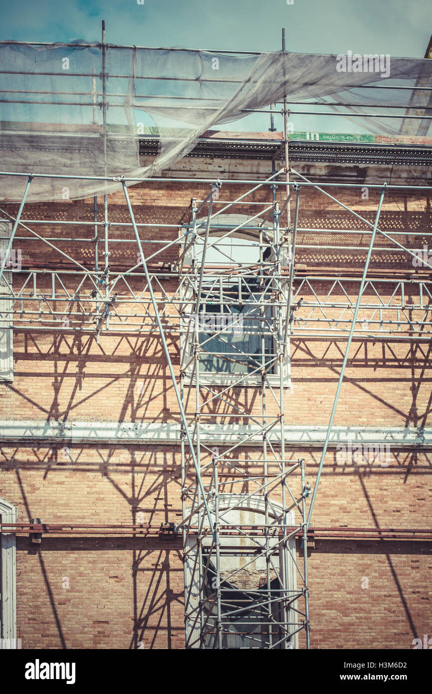 scaffold, Building under construction, engineering Stock Photo - Alamy