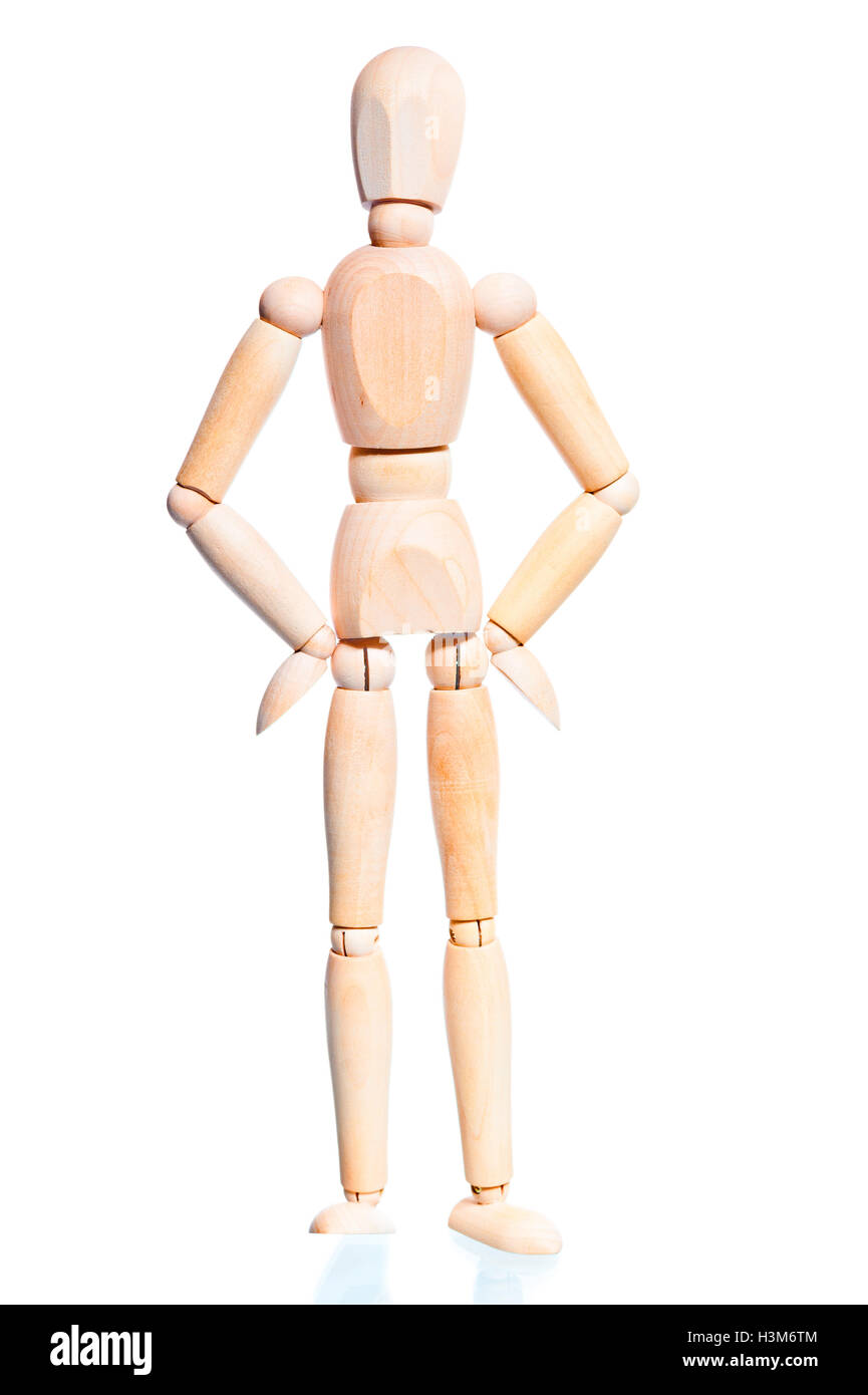 Mannequin man posing on a white background Stock Photo - Alamy