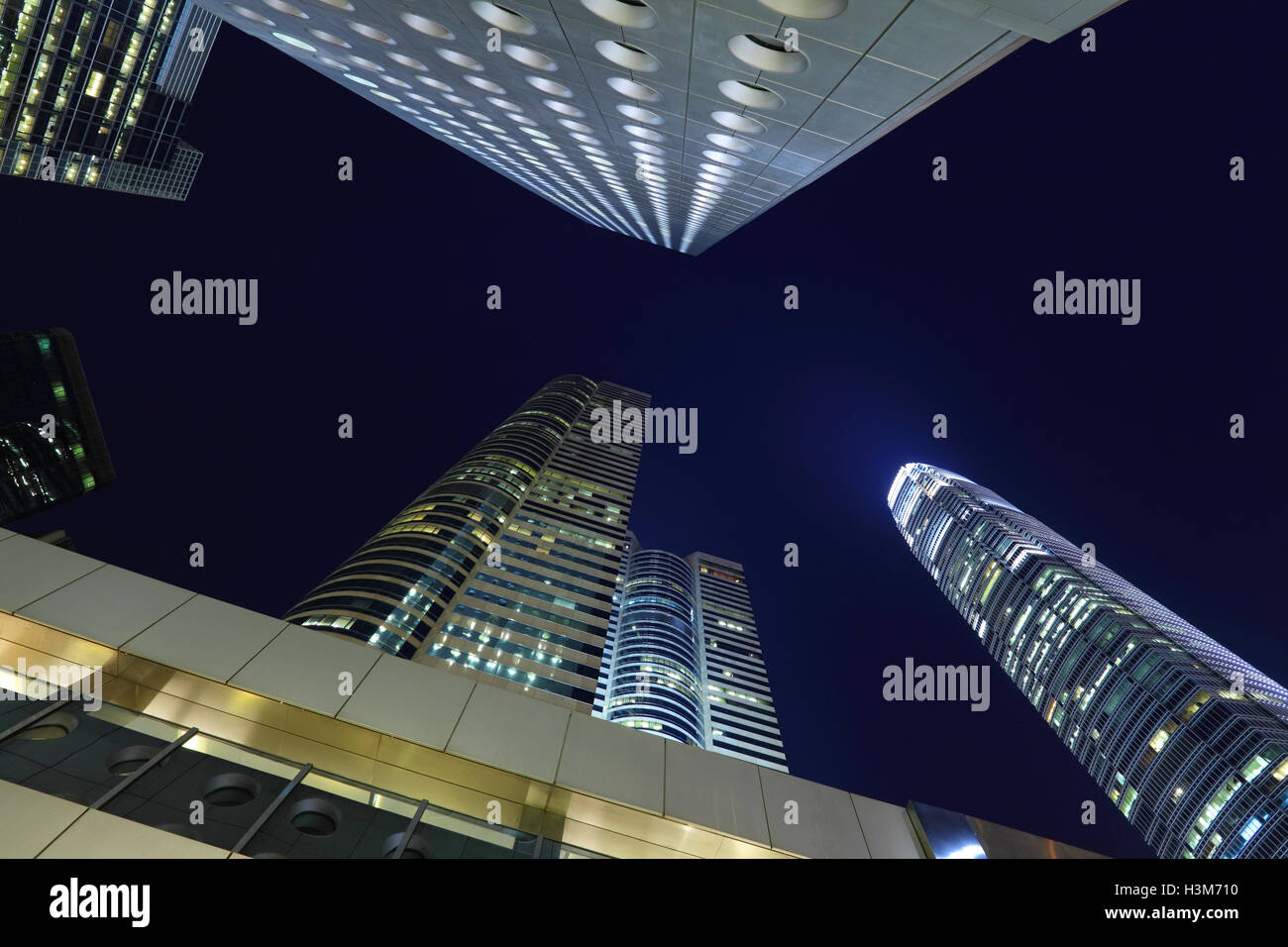 Office building by night Stock Photo - Alamy