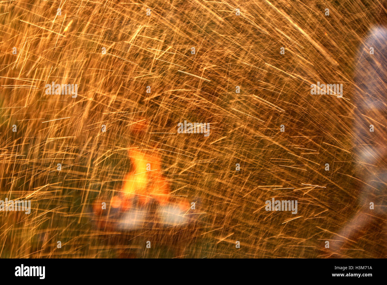 Water spray over fire Stock Photo - Alamy