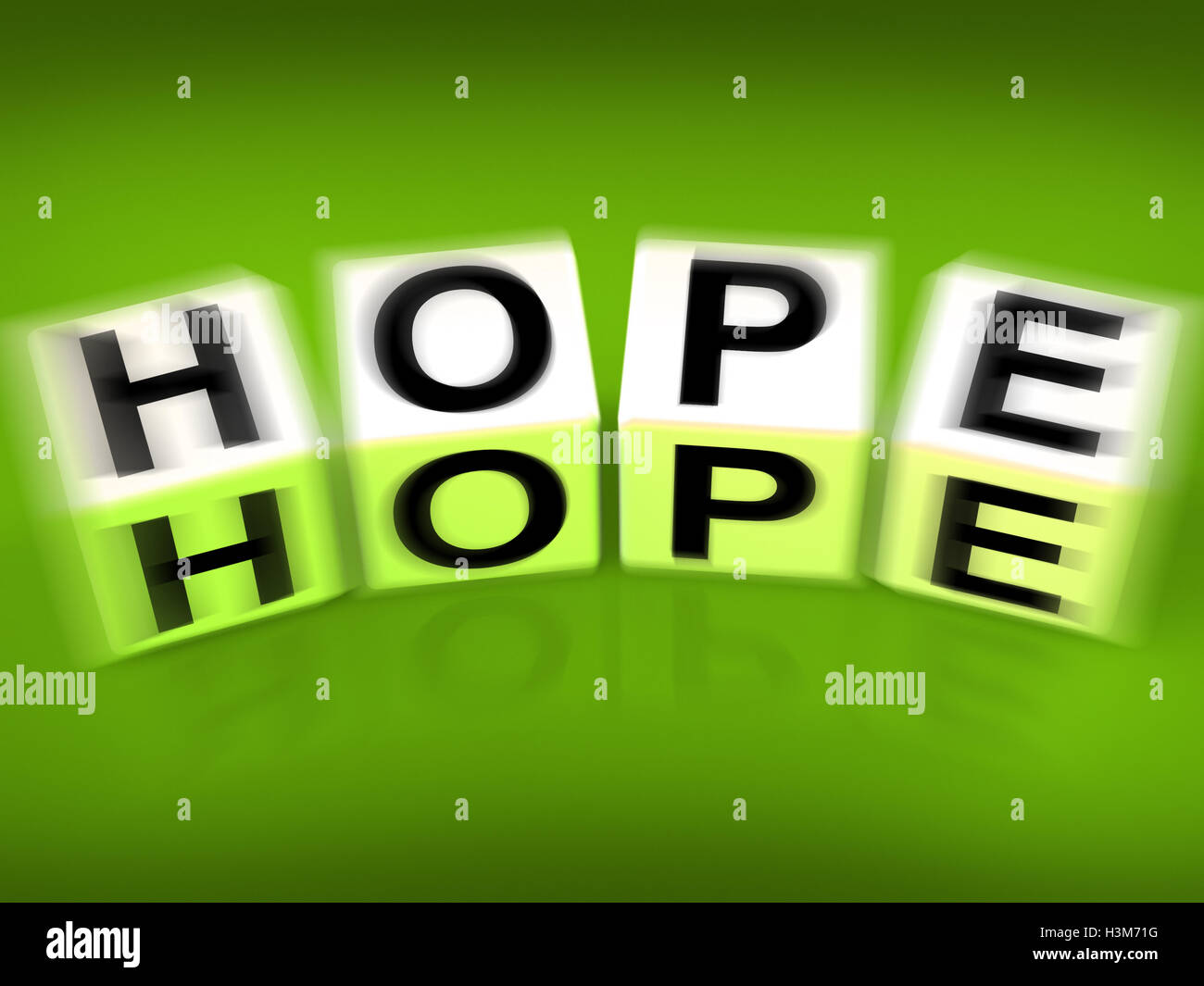 Hope Blocks Displays Wishing Hoping and Wanting Stock Photo - Alamy