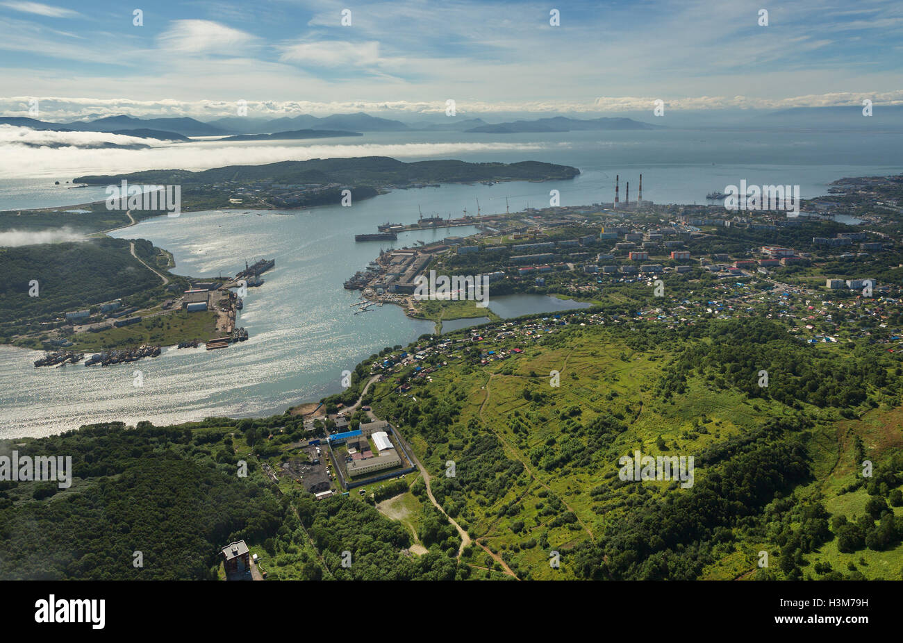 Avacha bay petropavlovsk kamchatsky on southeastern hi-res stock ...