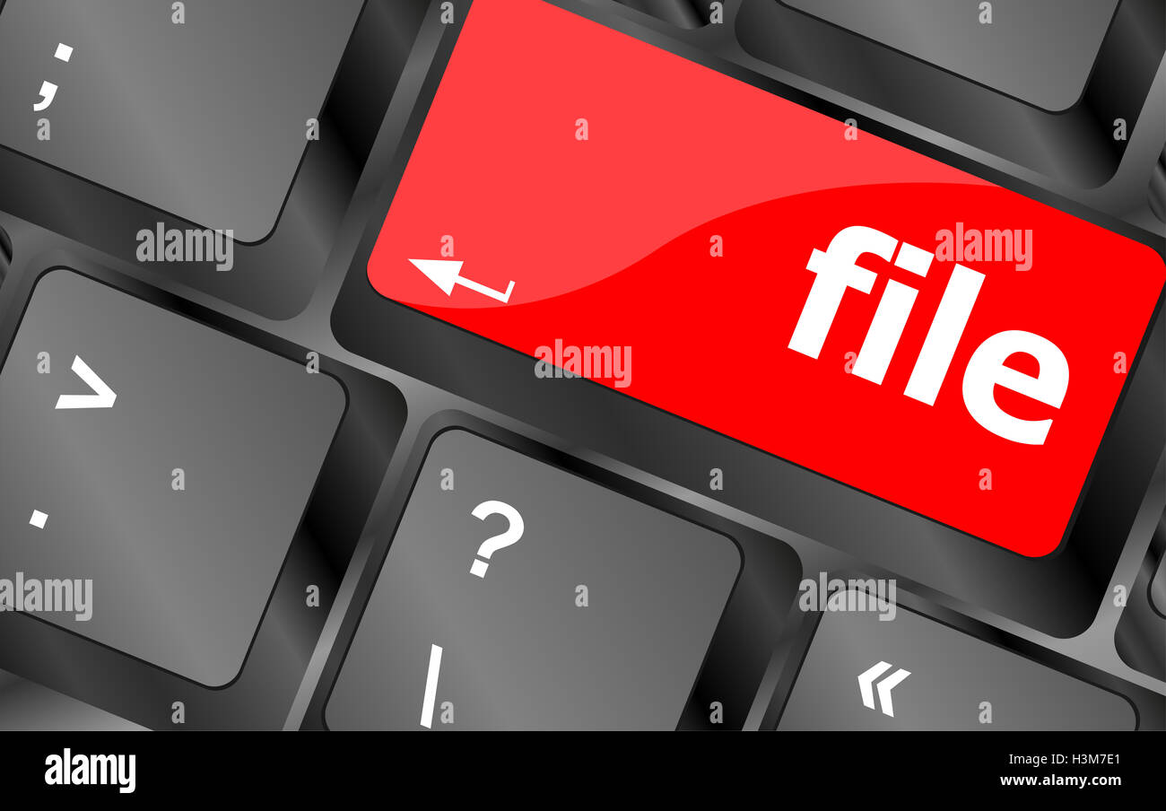 file button on computer pc keyboard key Stock Photo - Alamy