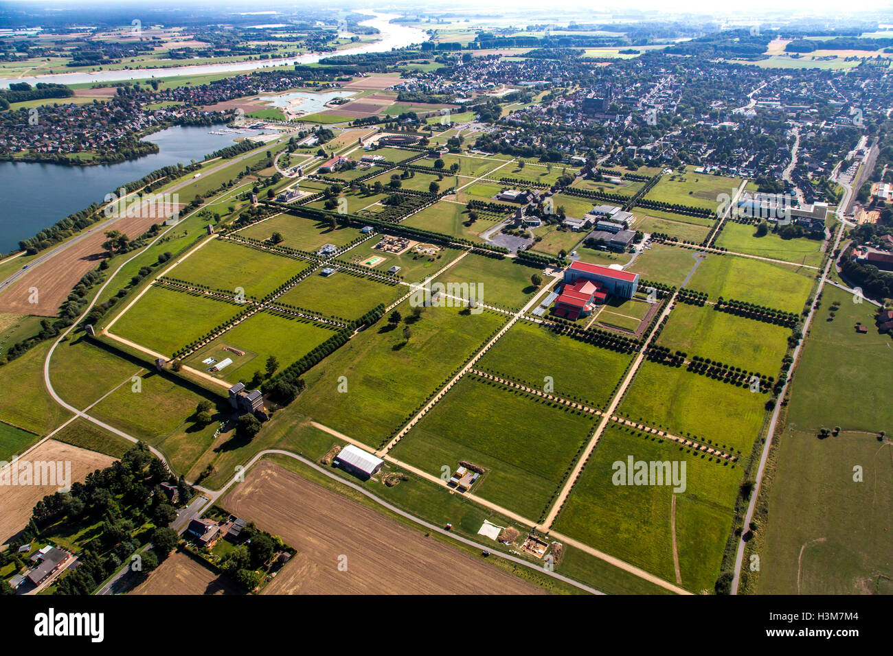 The city of Xanten, in the lower Rhine area, Germany, archaeological ...