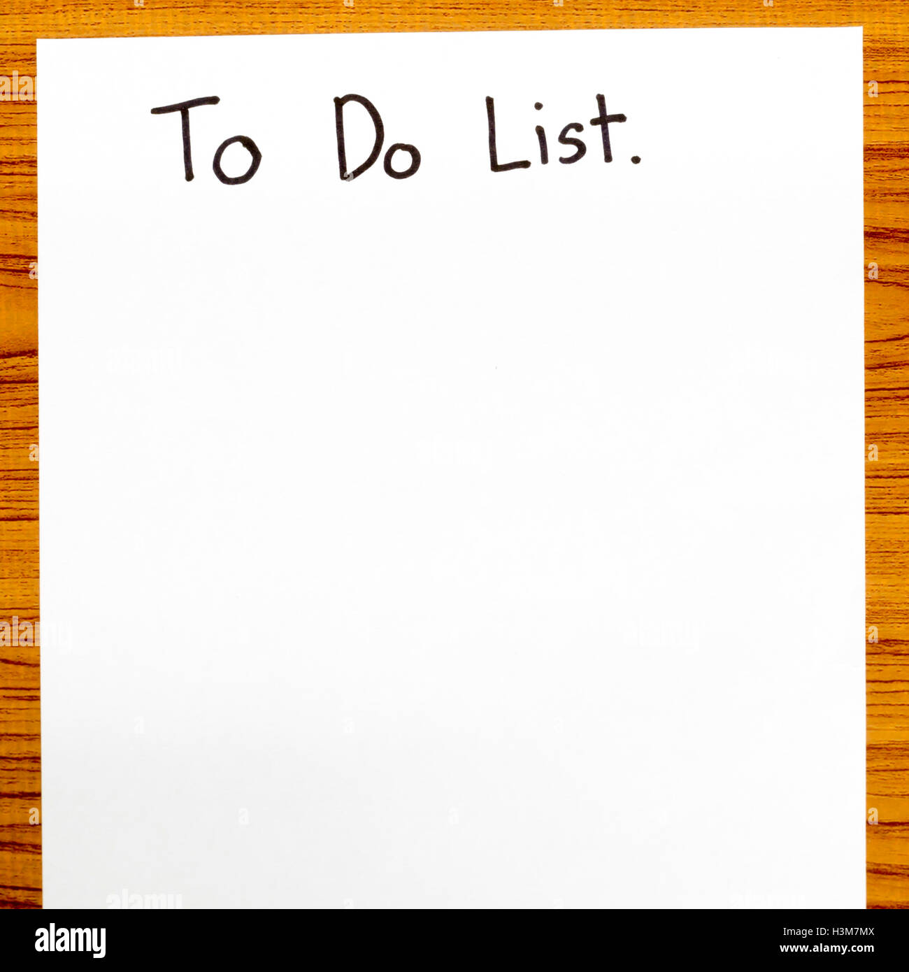 paper write to do list Stock Photo - Alamy