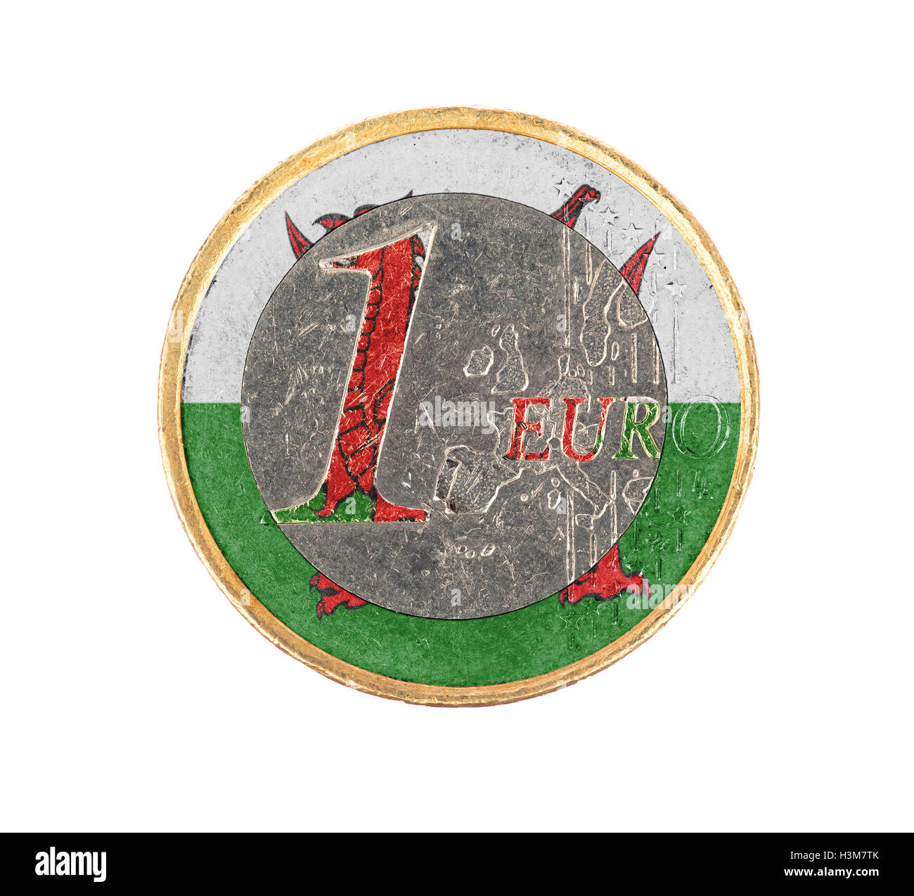 Euro coin, 1 euro Stock Photo - Alamy