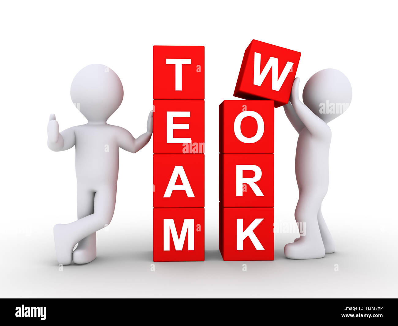 Two people and teamwork concept Stock Photo - Alamy