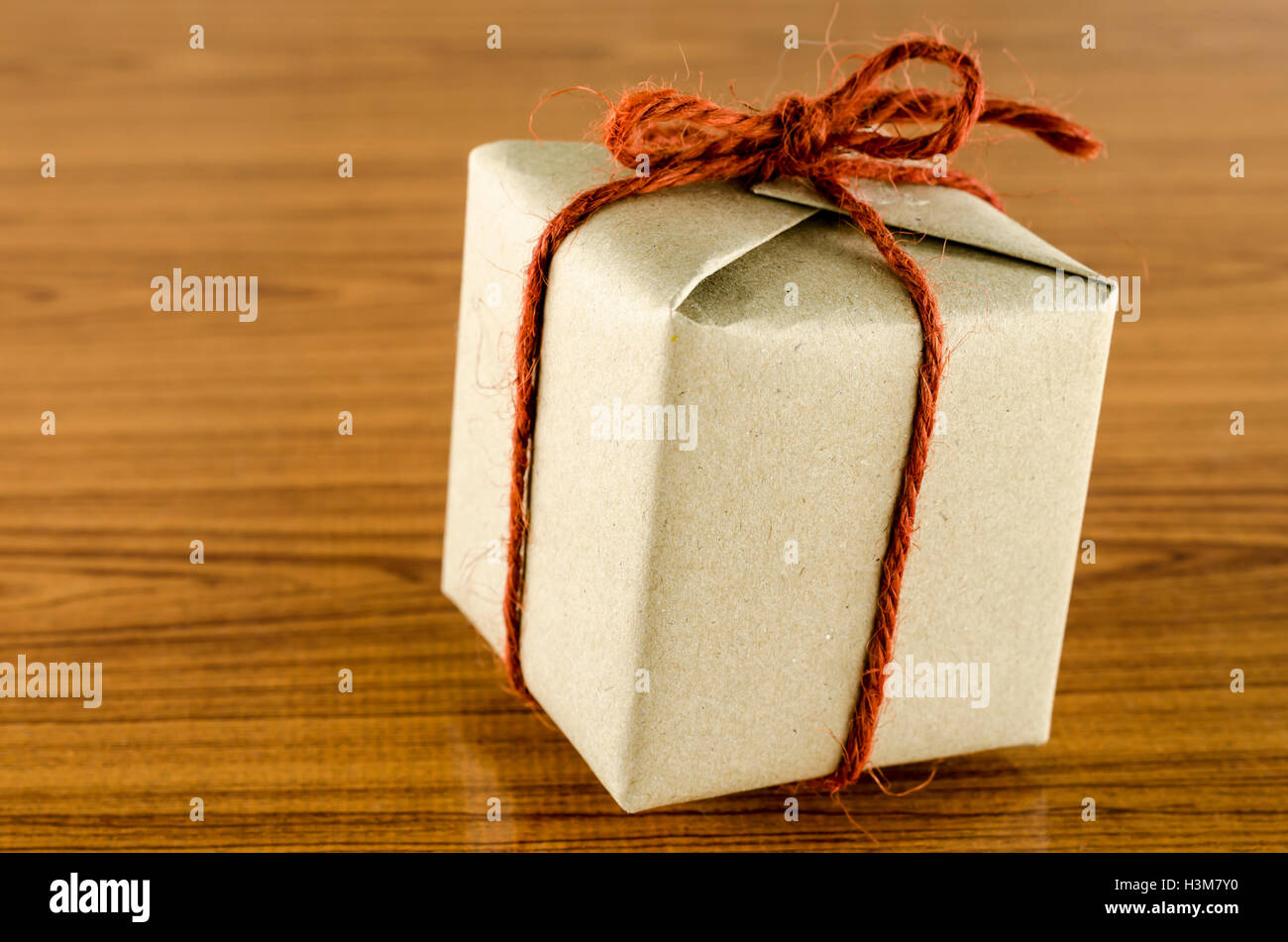 brown gift box Stock Photo - Alamy