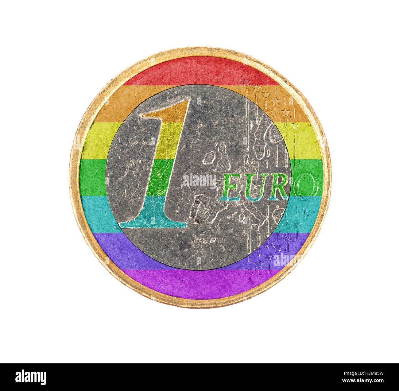 Euro coin, 1 euro Stock Photo - Alamy