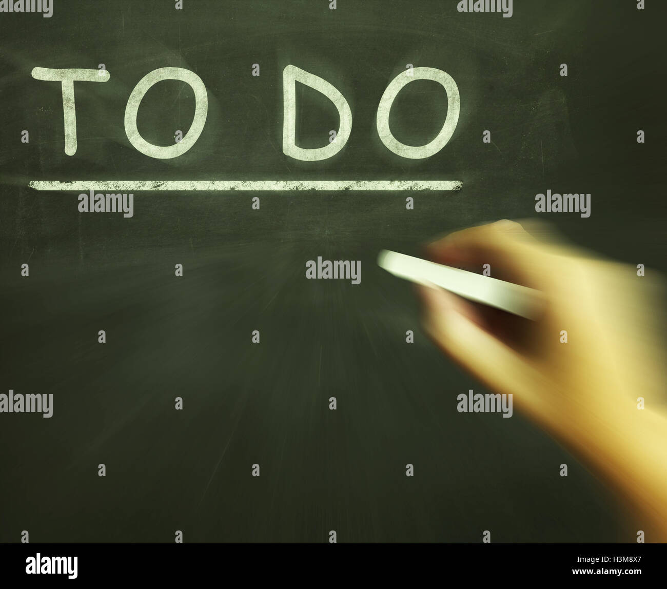 To Do Chalk Shows Agenda And List Of Tasks Stock Photo - Alamy
