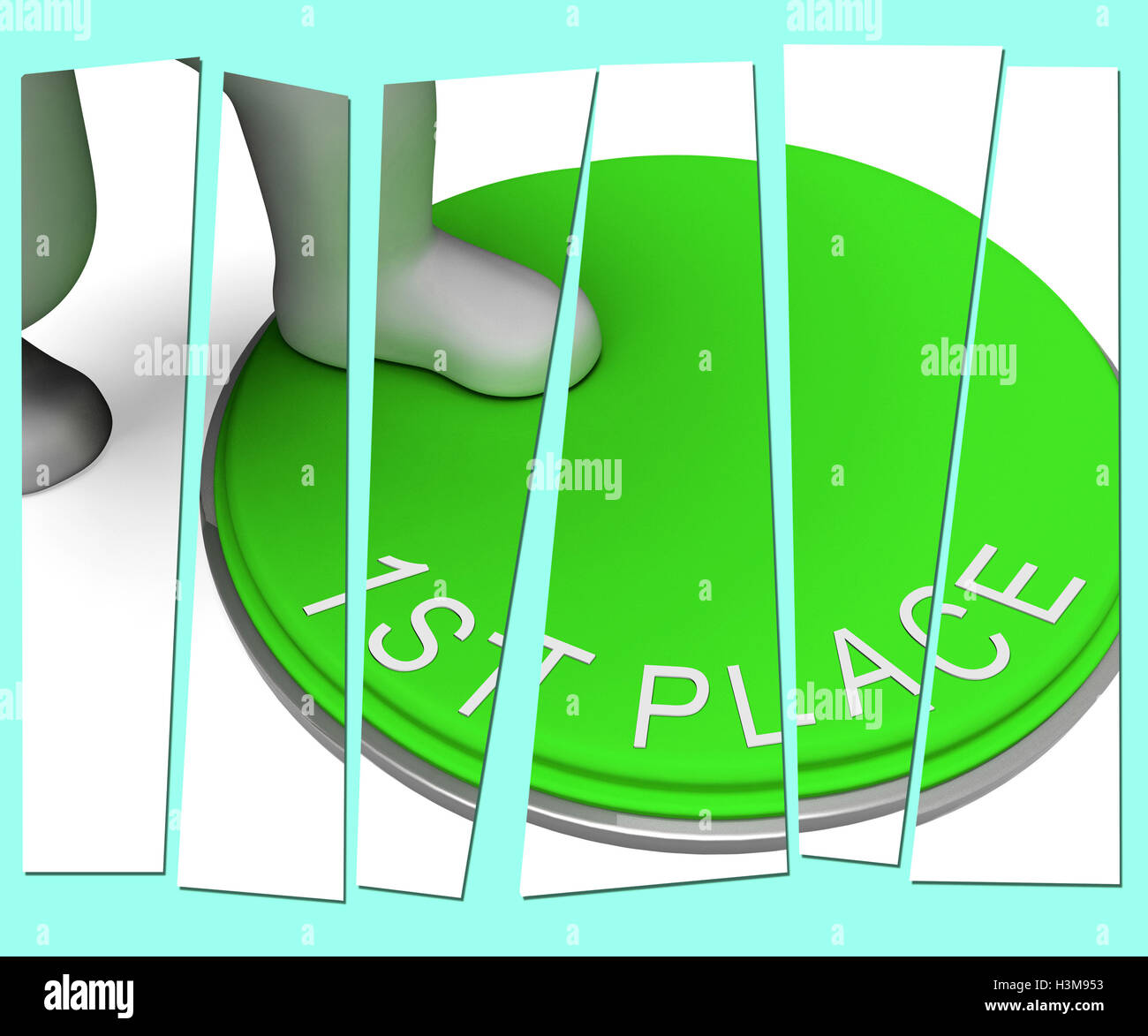 First Place Pressed Means 1st And Victor Stock Photo - Alamy
