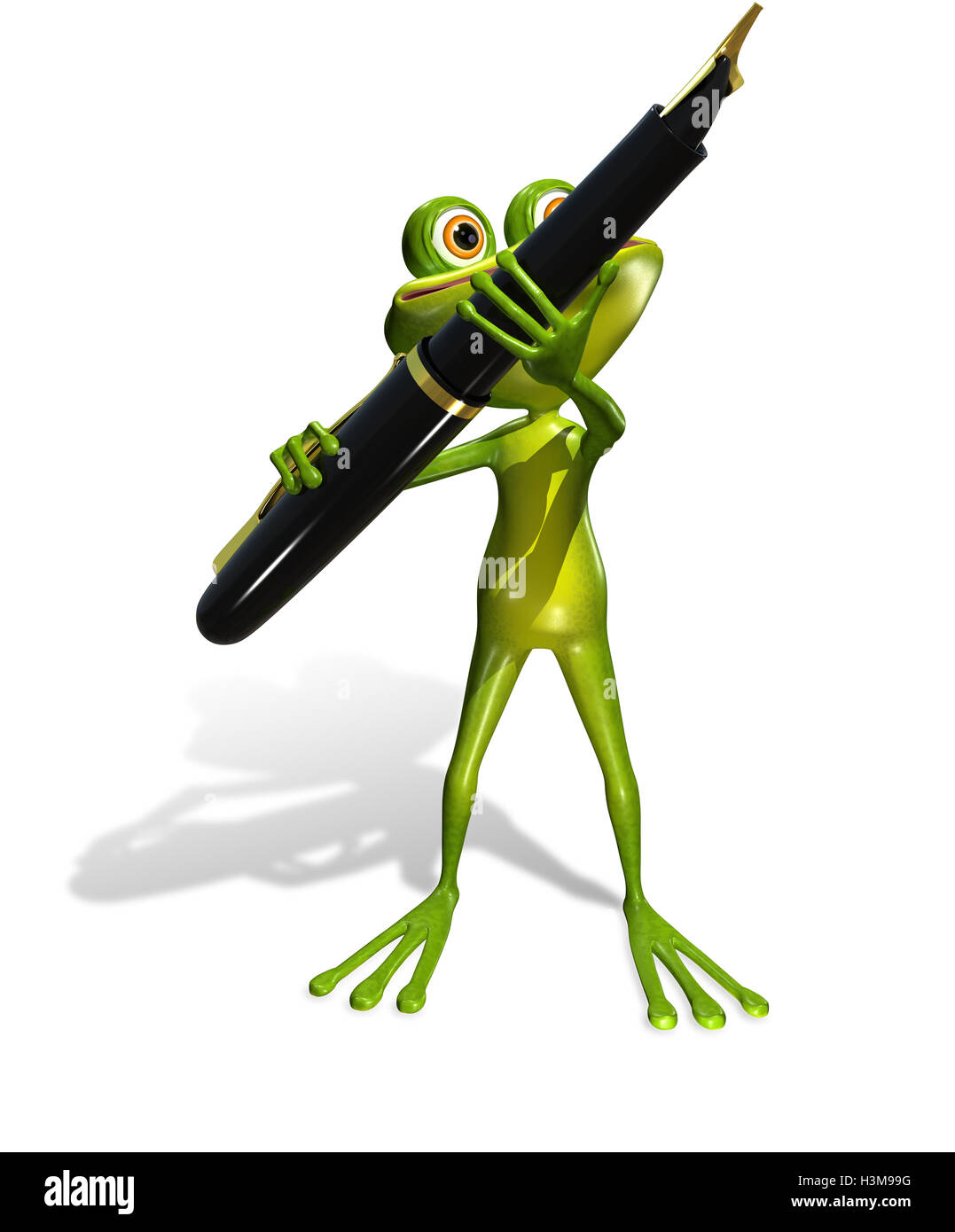 frog with a pen Stock Photo - Alamy