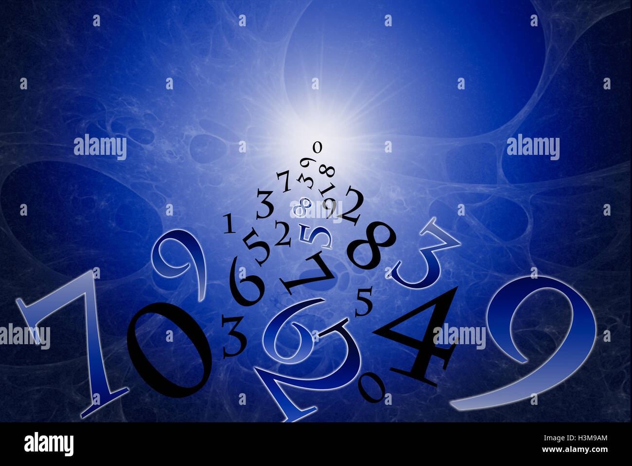 A lot of numbers on a beautiful art background. Available in high ...