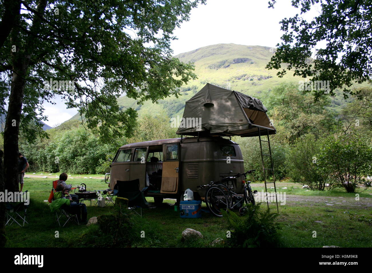 Camping at Red Squirrel Campsite in Glencoe in our 1959 Kombi Stock ...