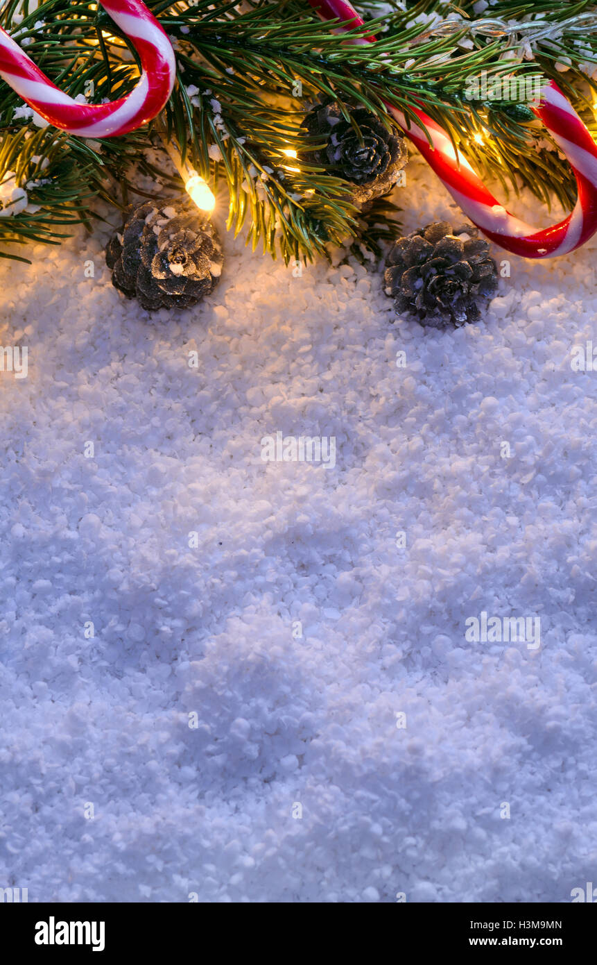Christmas fir tree with lights Stock Photo - Alamy