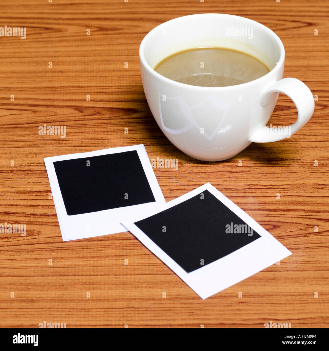 coffee cup with photo frame Stock Photo - Alamy