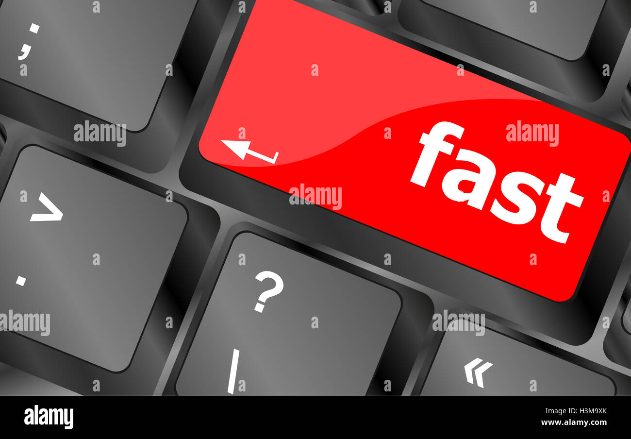 fast button on the computer keyboard key Stock Photo - Alamy