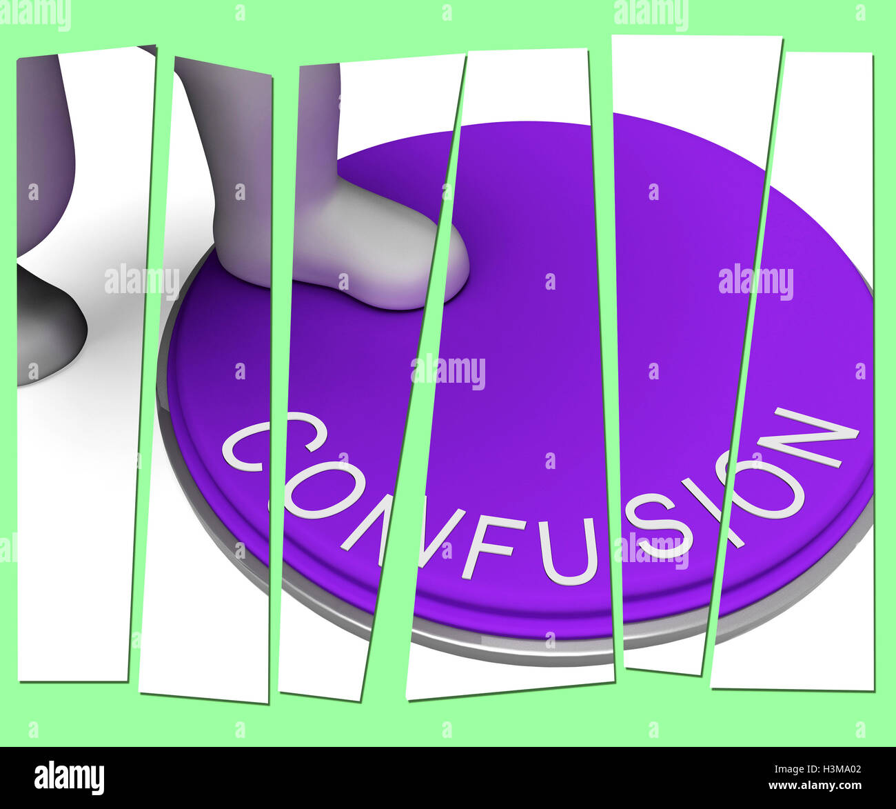 Confusion Pressed Shows Muddle Unclear And Unsure Stock Photo - Alamy