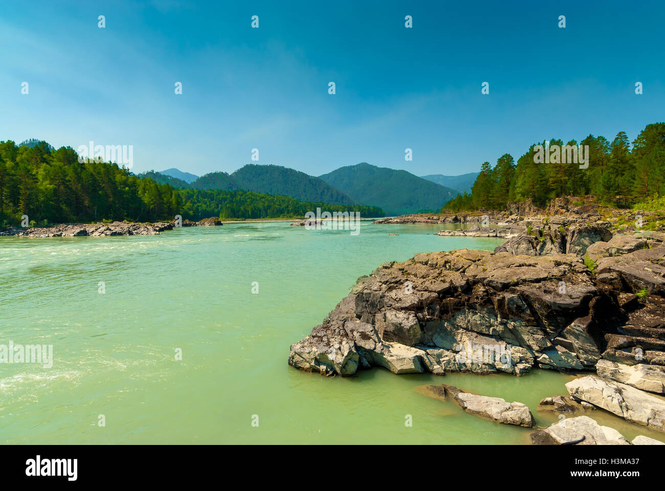 scenic beautiful scenery of nature in Russian Siberia Stock Photo - Alamy