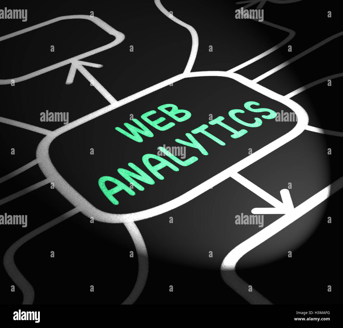 Web Analytics Arrows Means Collecting And Analyzing Internet Dat Stock ...