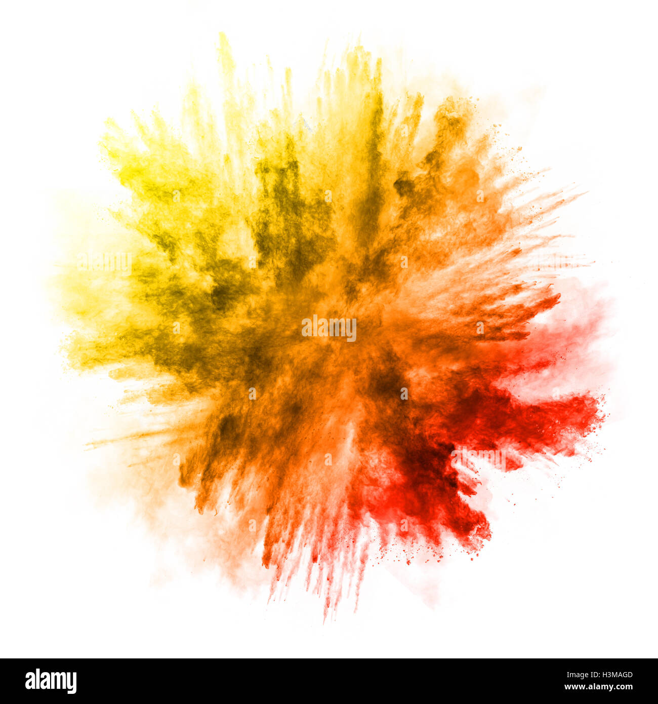 Explosion of colored powder, isolated on white background Stock Photo ...
