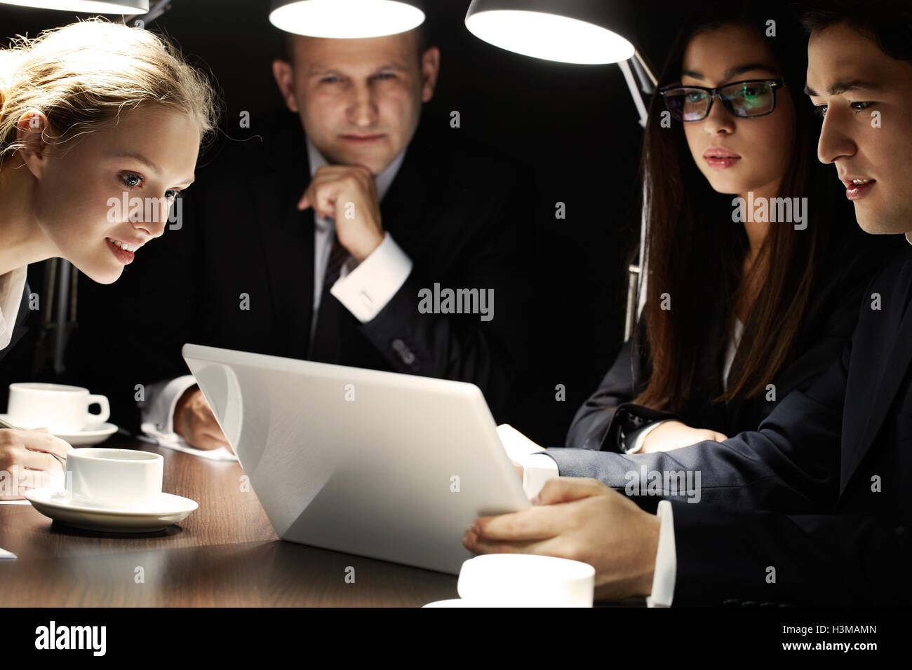 Secret meeting work hi-res stock photography and images - Alamy