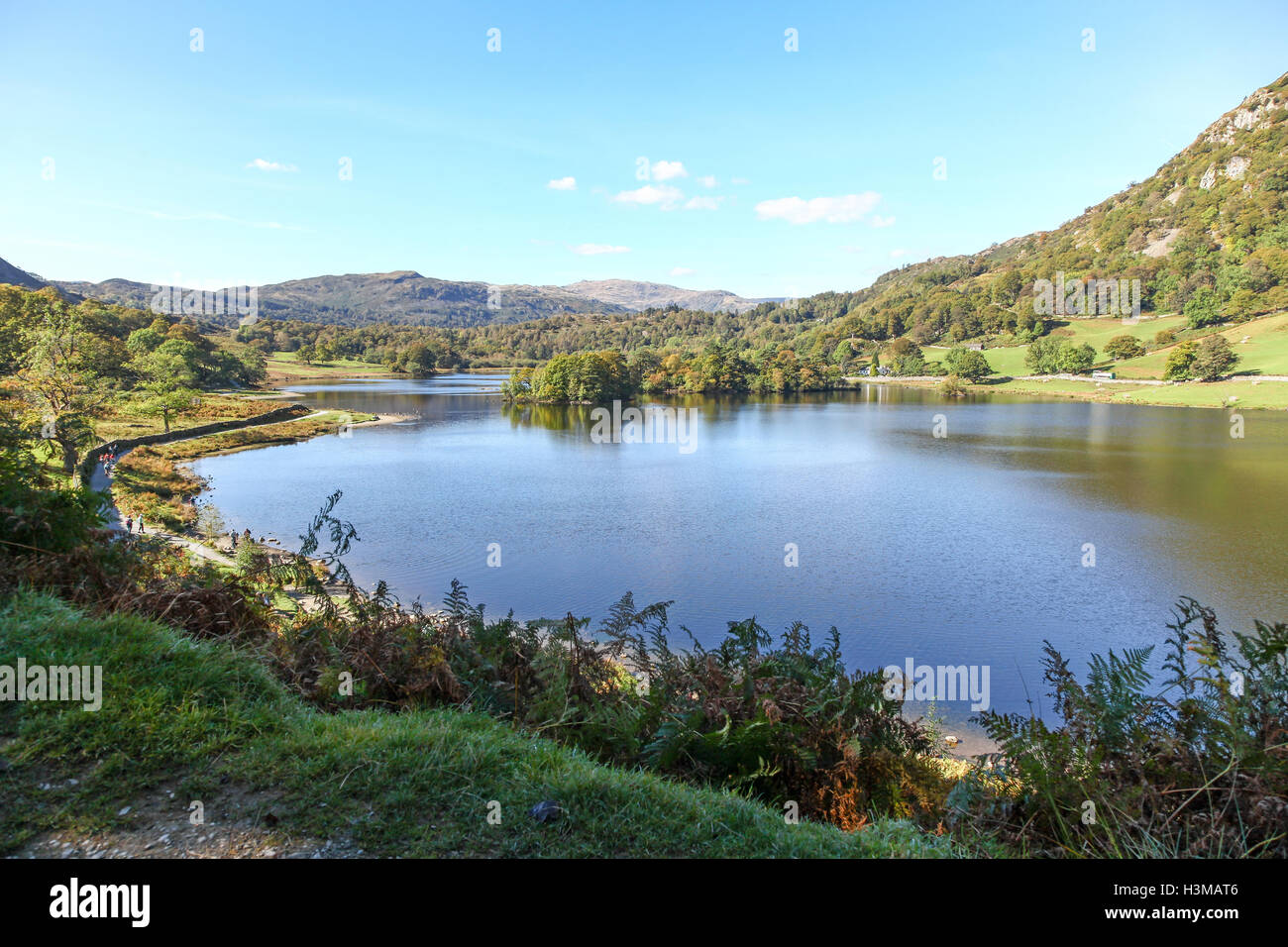 Rydal Water in the English Lake District National Park Cumbria England ...