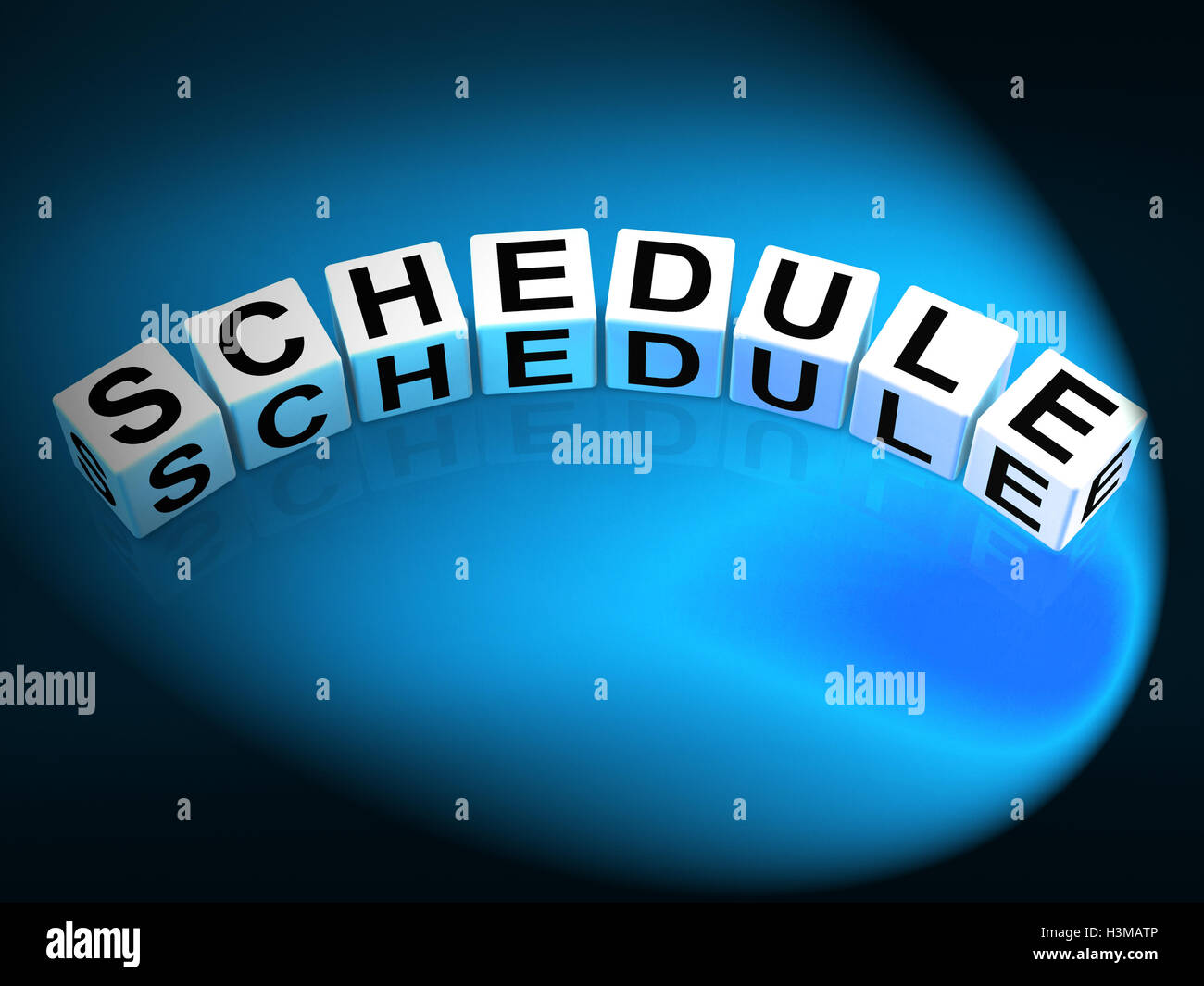 Schedule Dice Mean Program Itinerary and Organize Agenda Stock Photo ...