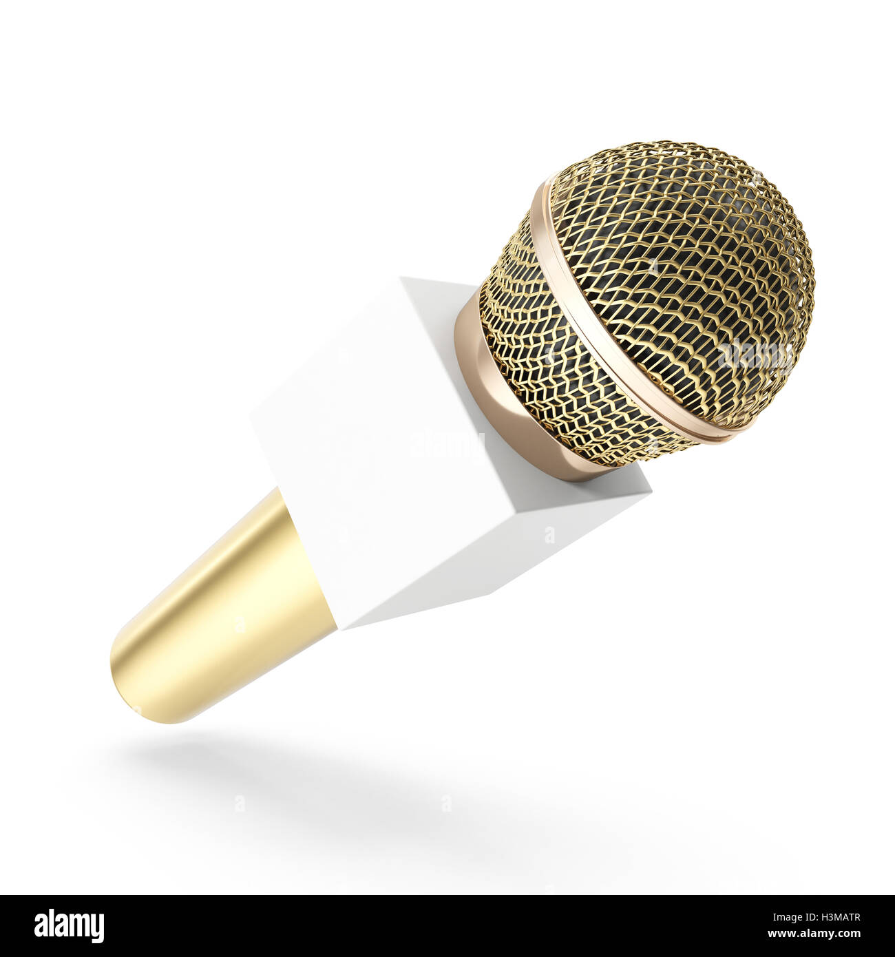 Gold microphone hi-res stock photography and images - Alamy