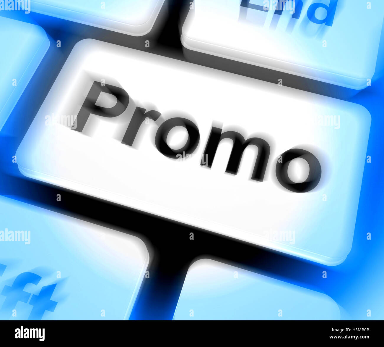 Promo Keyboard Shows Discount Reduction Or Save Stock Photo - Alamy