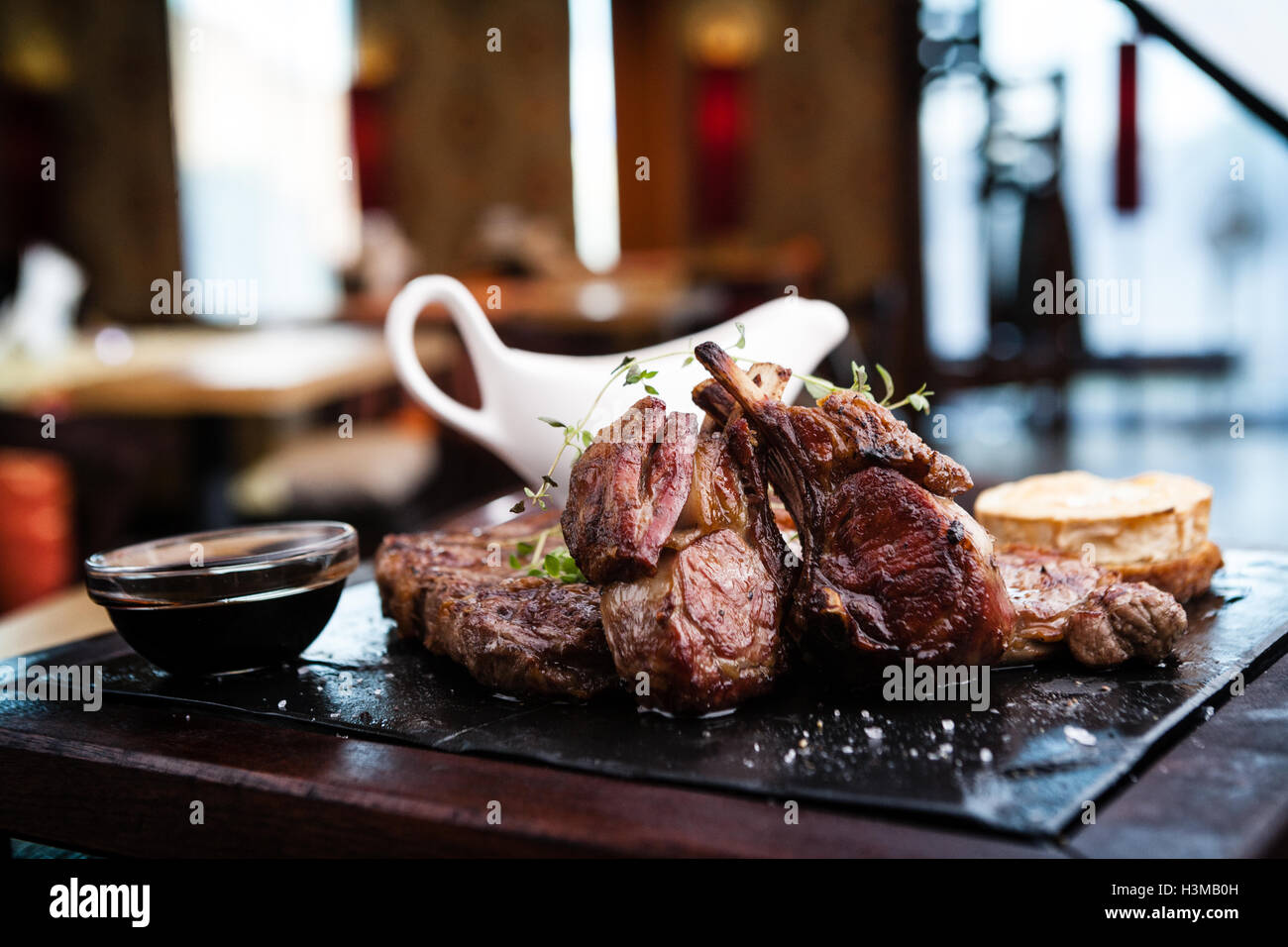 Assorted delicious steaks Stock Photo - Alamy