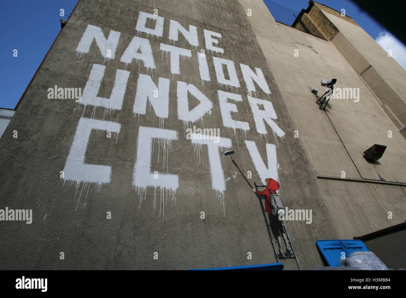 Banksy one nation under cctv hi-res stock photography and images - Alamy