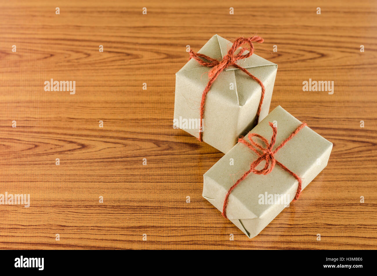 brown gift box Stock Photo - Alamy
