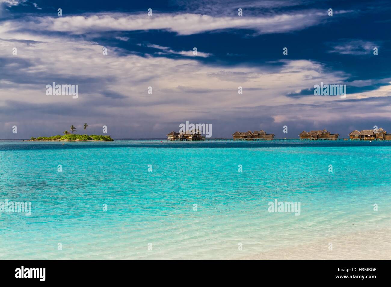 Summer beach tourism vacation holiday travel background concept. Blue ...