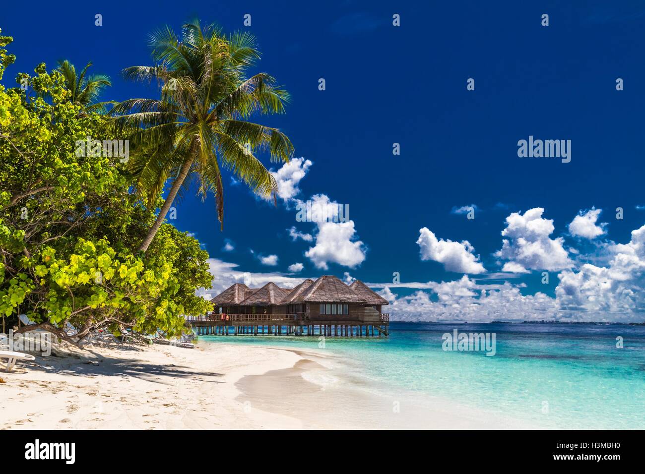 Summer beach tourism vacation holiday travel background concept. Blue ...