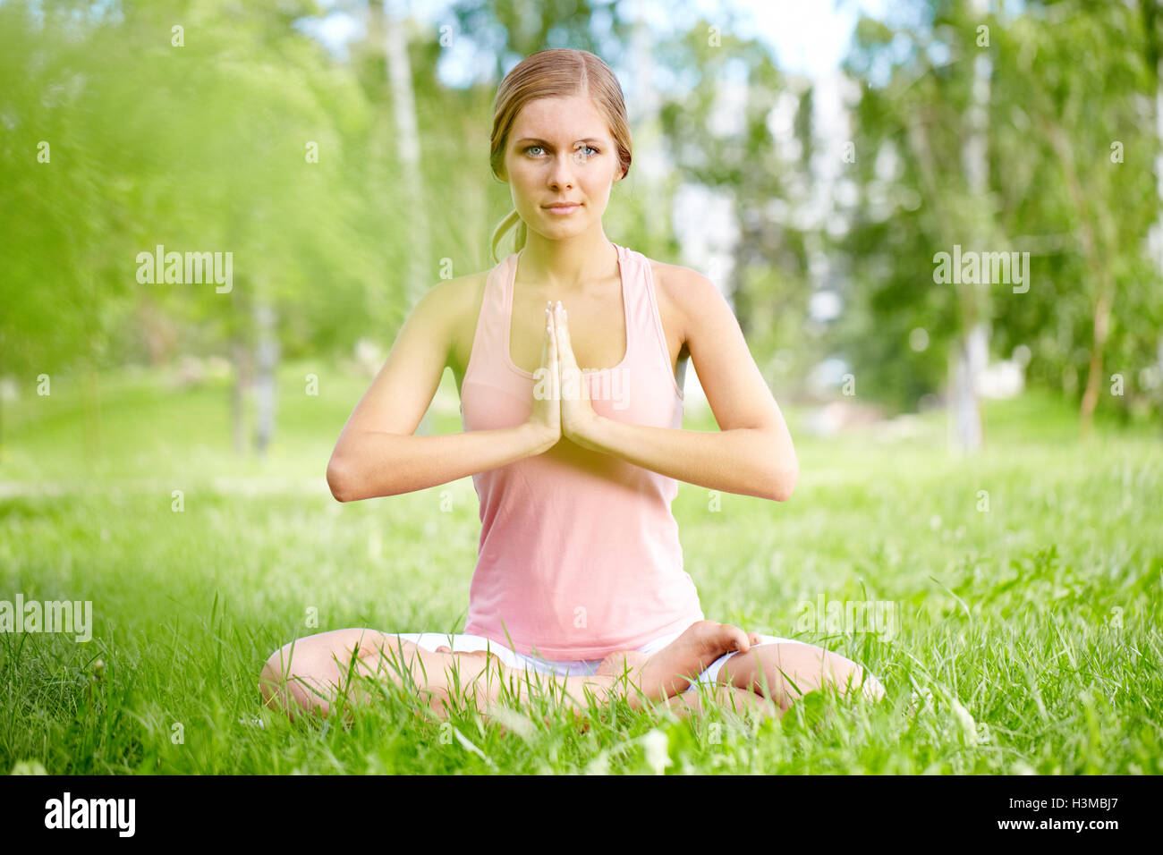 Yoga in nature Stock Photo - Alamy
