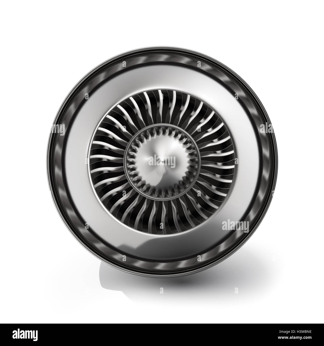 Jet engine back view isolated on white background. 3d rendering Stock ...